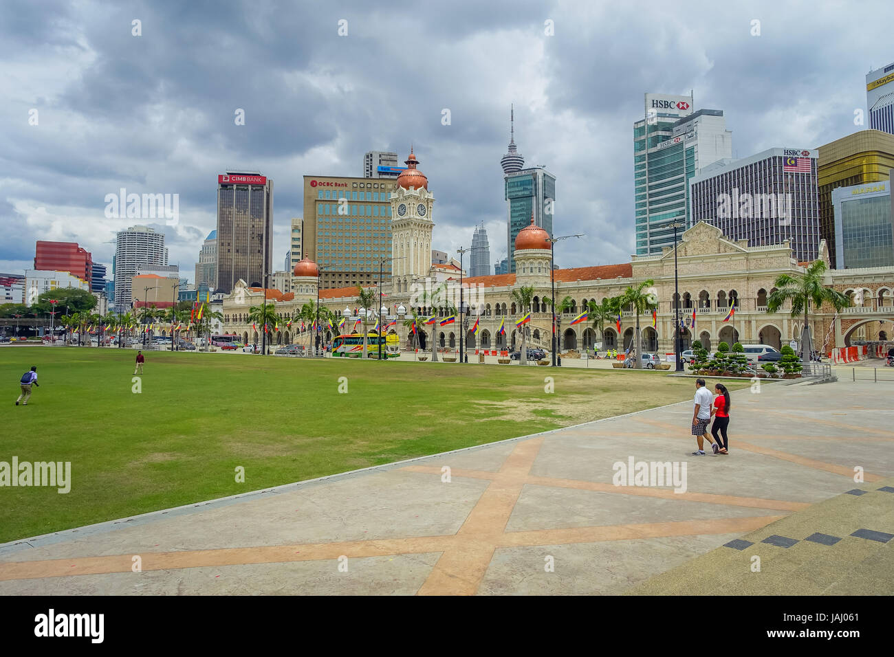 Kuala Lumpur, Malaysia - March 9, 2017: Merdeka Square, literally the ...
