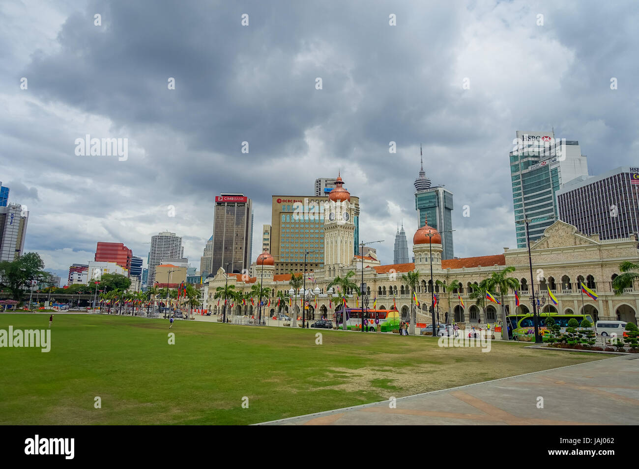 Kuala Lumpur, Malaysia - March 9, 2017: Merdeka Square, literally the ...