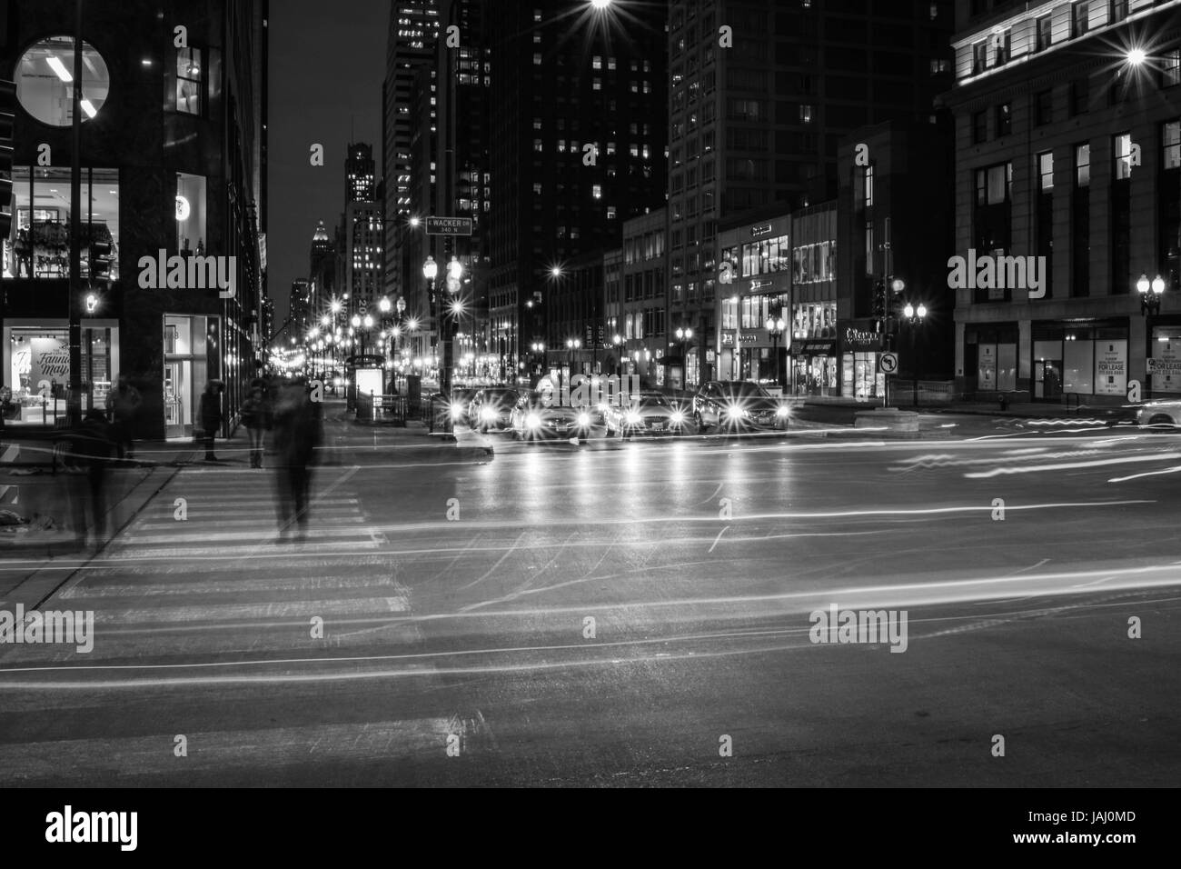 Chicago Long Exposure Stock Photo - Alamy