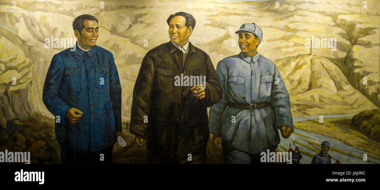 Oil painting in the style of Socialist realism in art depicting ...