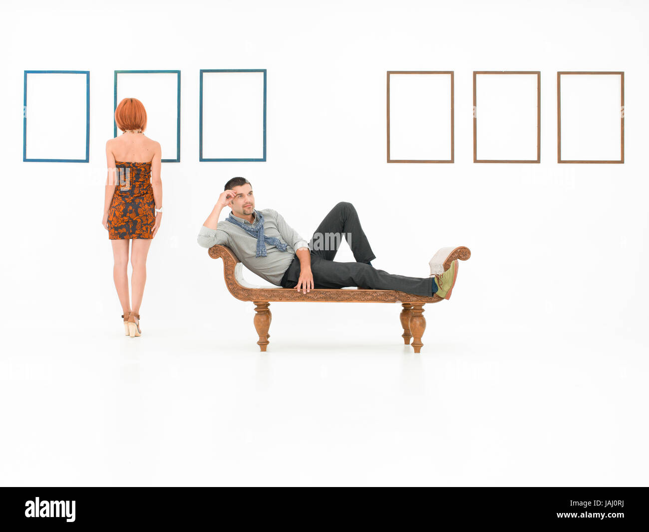Empty frames in a display room Cut Out Stock Images & Pictures - Alamy