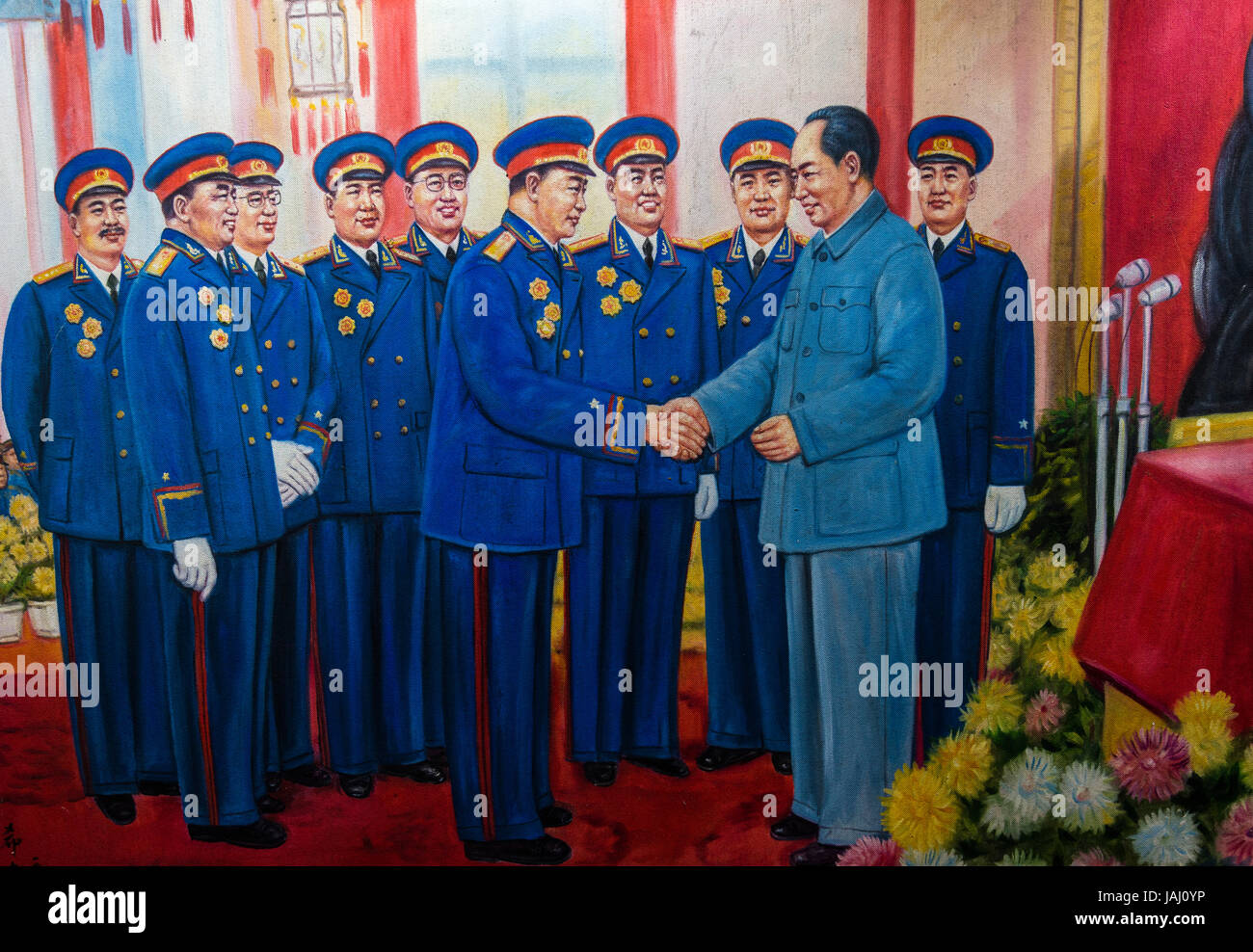 Oil painting in the style of Socialist realism in art depicting ...