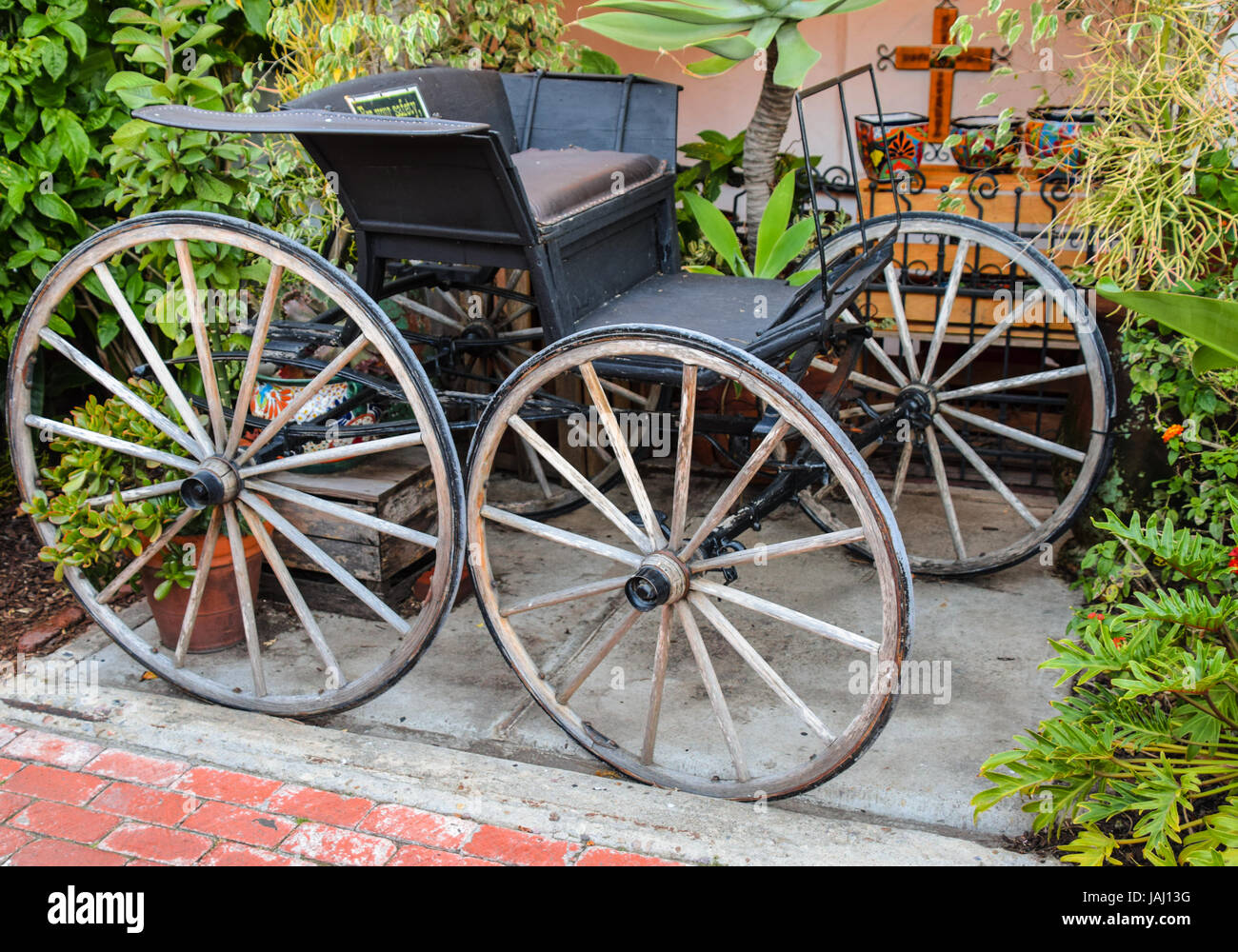 Vintage Cart as a decoration at Old Town San Diego park Stock Photo - Alamy