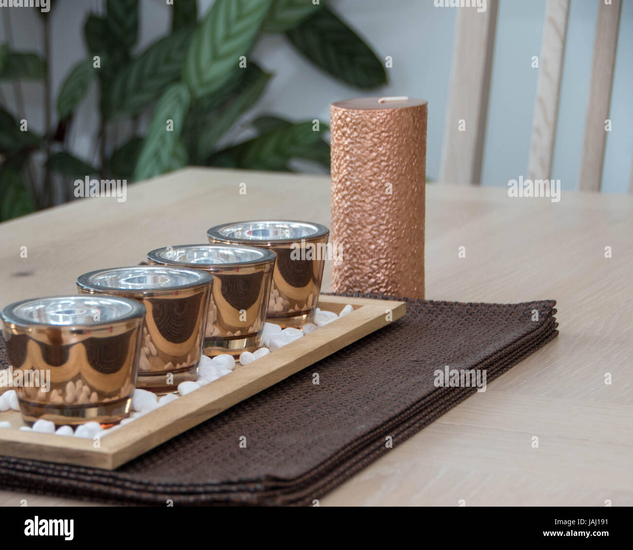 Dinning table centrepiece Stock Photo - Alamy