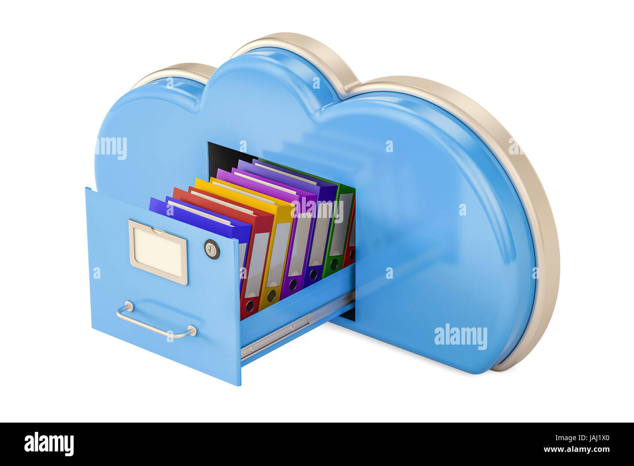 cloud storage concept, 3D rendering isolated on white background Stock ...