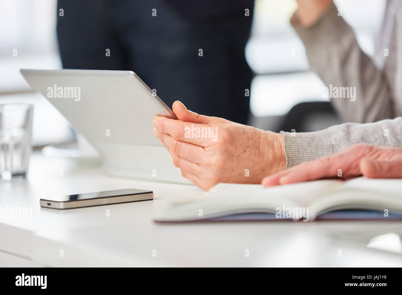 Laptop computer and smartphone as business communication instrument ...