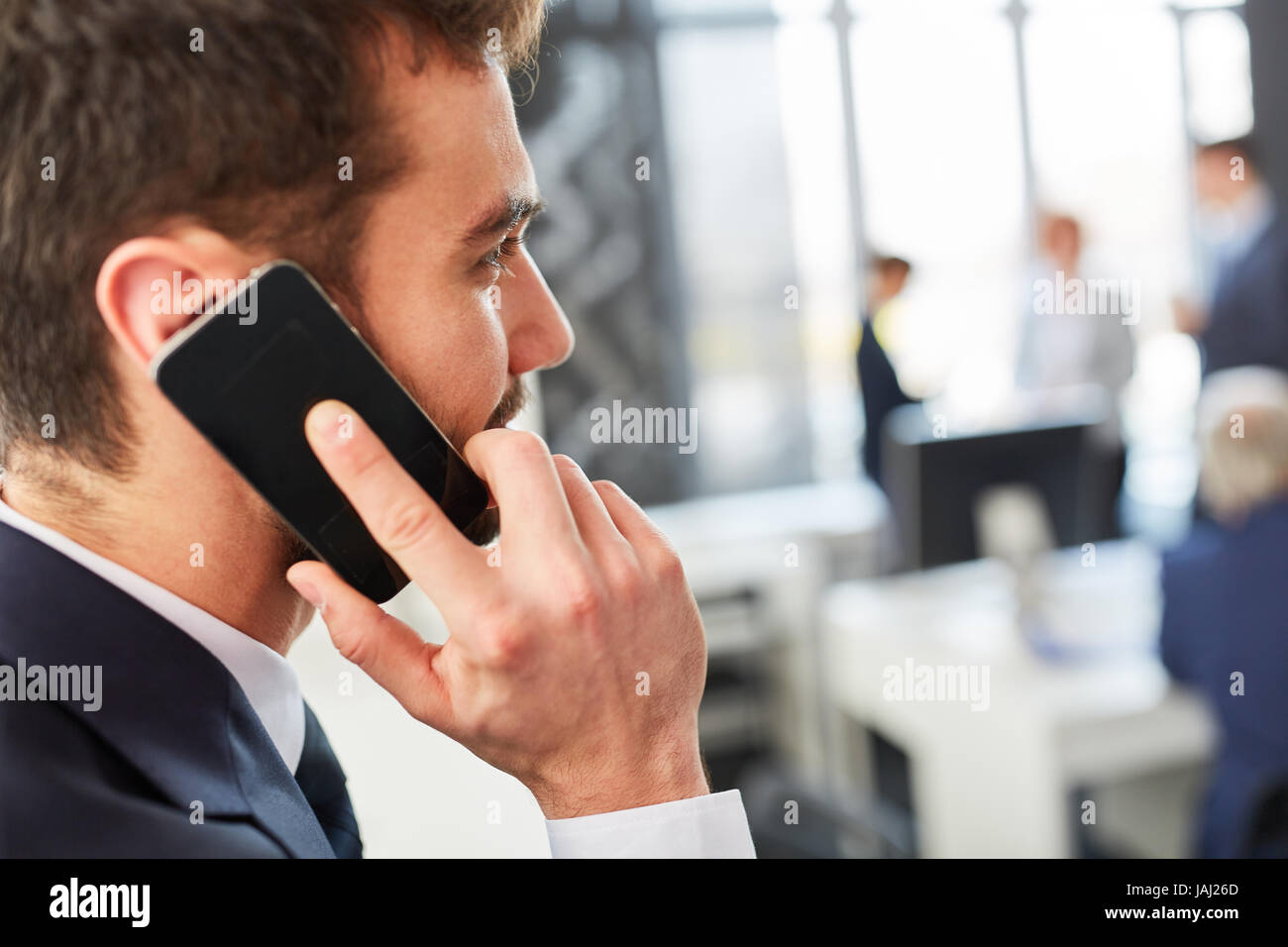 During telephone call young man hi-res stock photography and images - Alamy