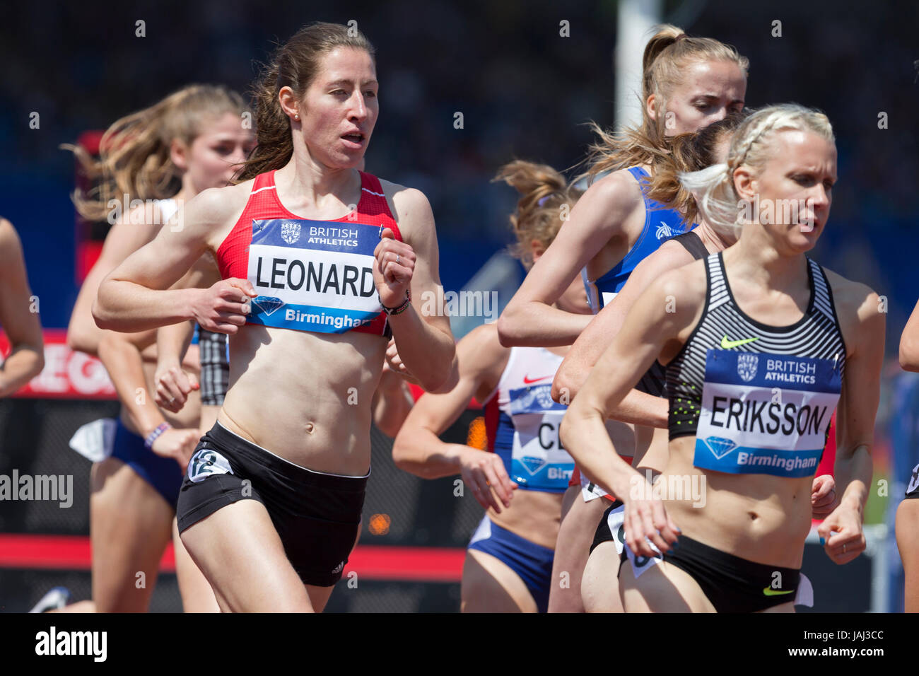 Sandra ERIKSSON and Alison LEONARD competing in the women's 1500m at ...