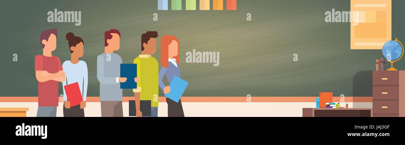 Mixed student classroom Stock Vector Images - Alamy