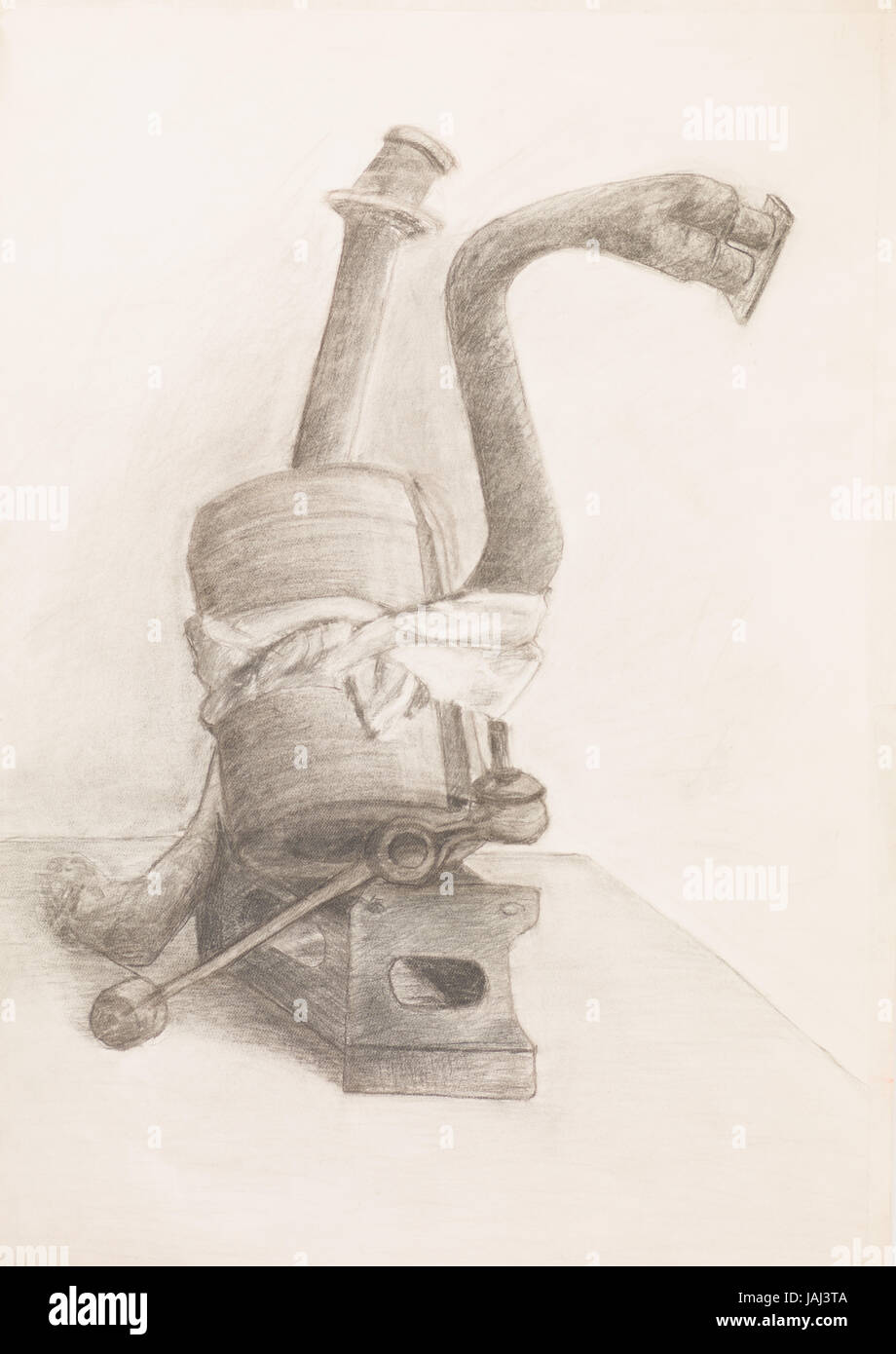 hand drawn artistic study of objects, composition Stock Photo - Alamy