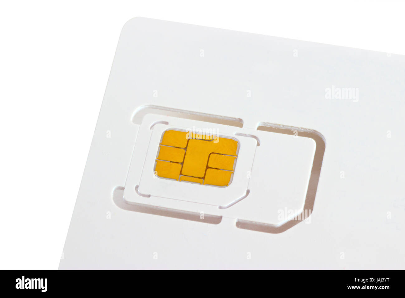 White sim card isolated on white background Stock Photo - Alamy