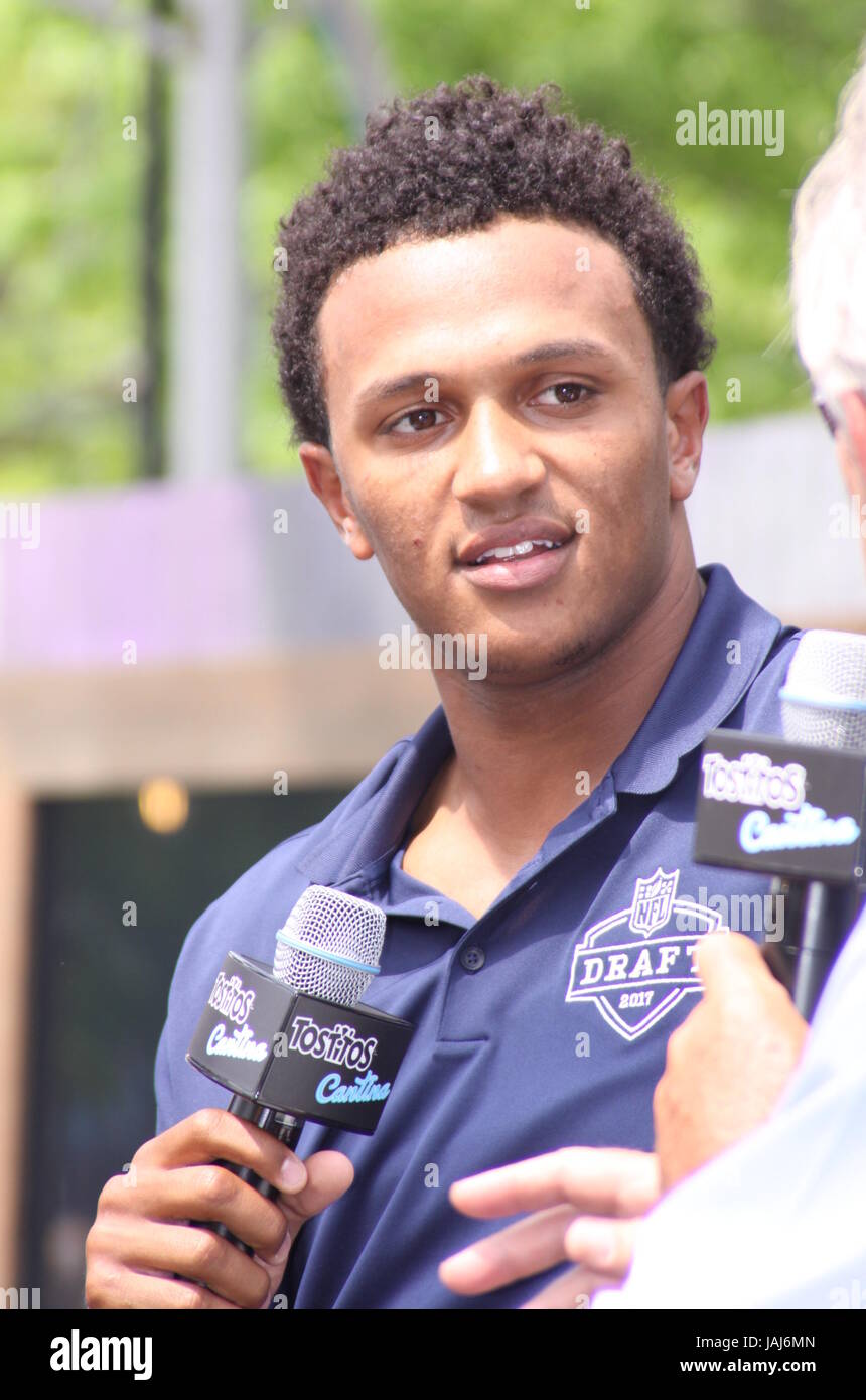 NFL Prospects Mitchell Trubisky and Deshone Kizer during NFL Draft Day ...