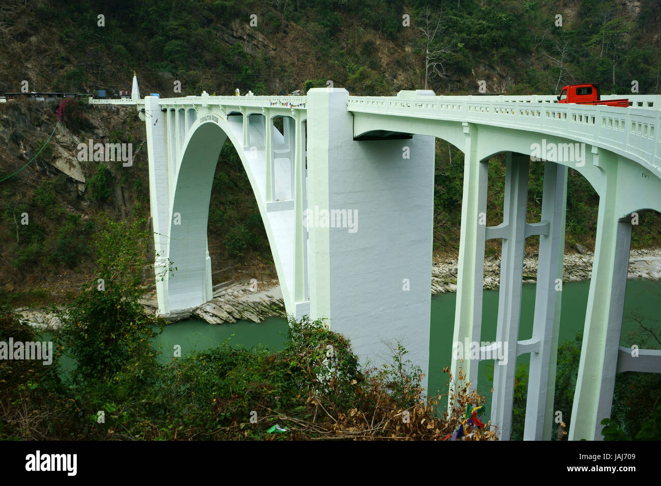 Coronation Bridge or Sevoke Bridge across Teesta river between disricts ...