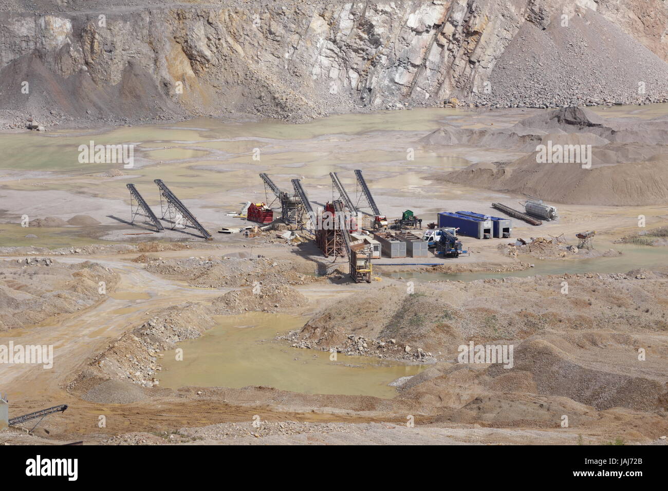Limestone mine under construction Stock Photo - Alamy