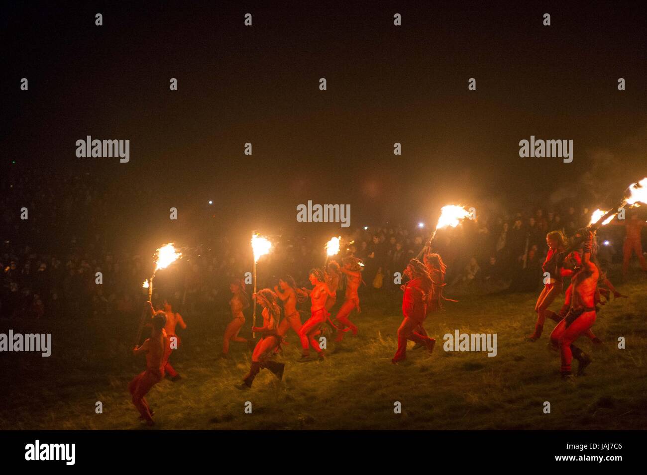 30th Annual Beltane Fire Festival on Calton Hill in Edinburgh, Scotland ...