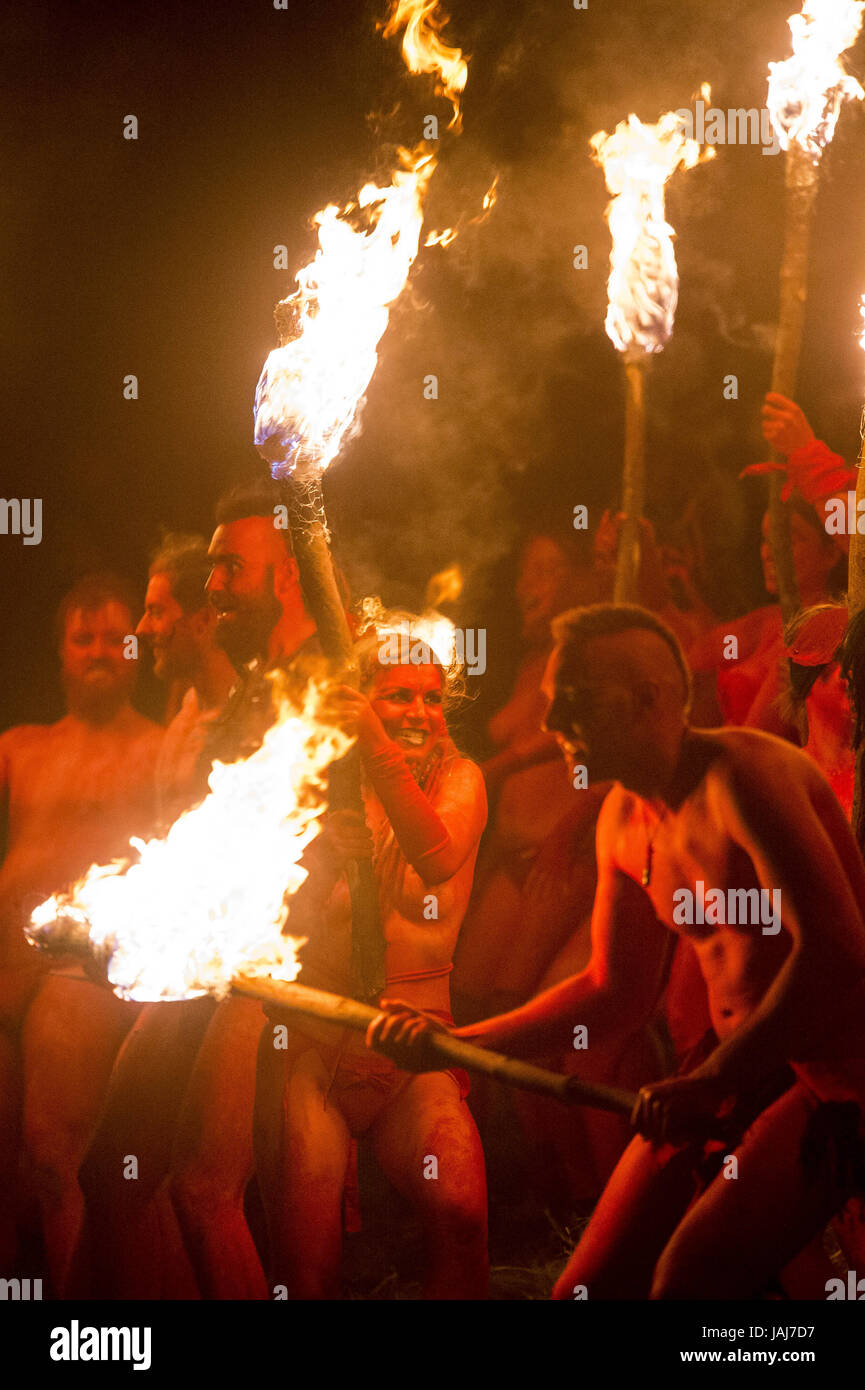 30th Annual Beltane Fire Festival on Calton Hill in Edinburgh, Scotland ...