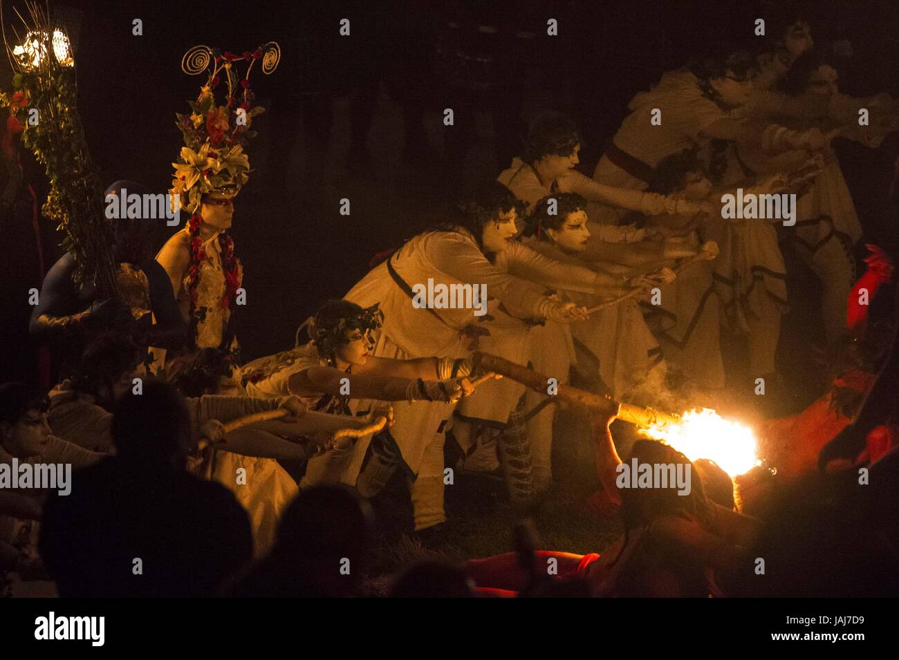 30th Annual Beltane Fire Festival on Calton Hill in Edinburgh, Scotland ...