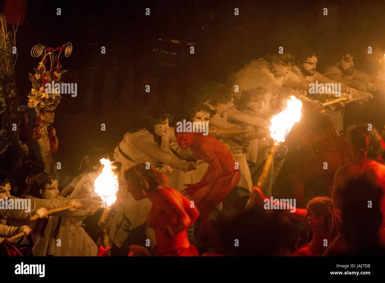 30th Annual Beltane Fire Festival on Calton Hill in Edinburgh, Scotland ...