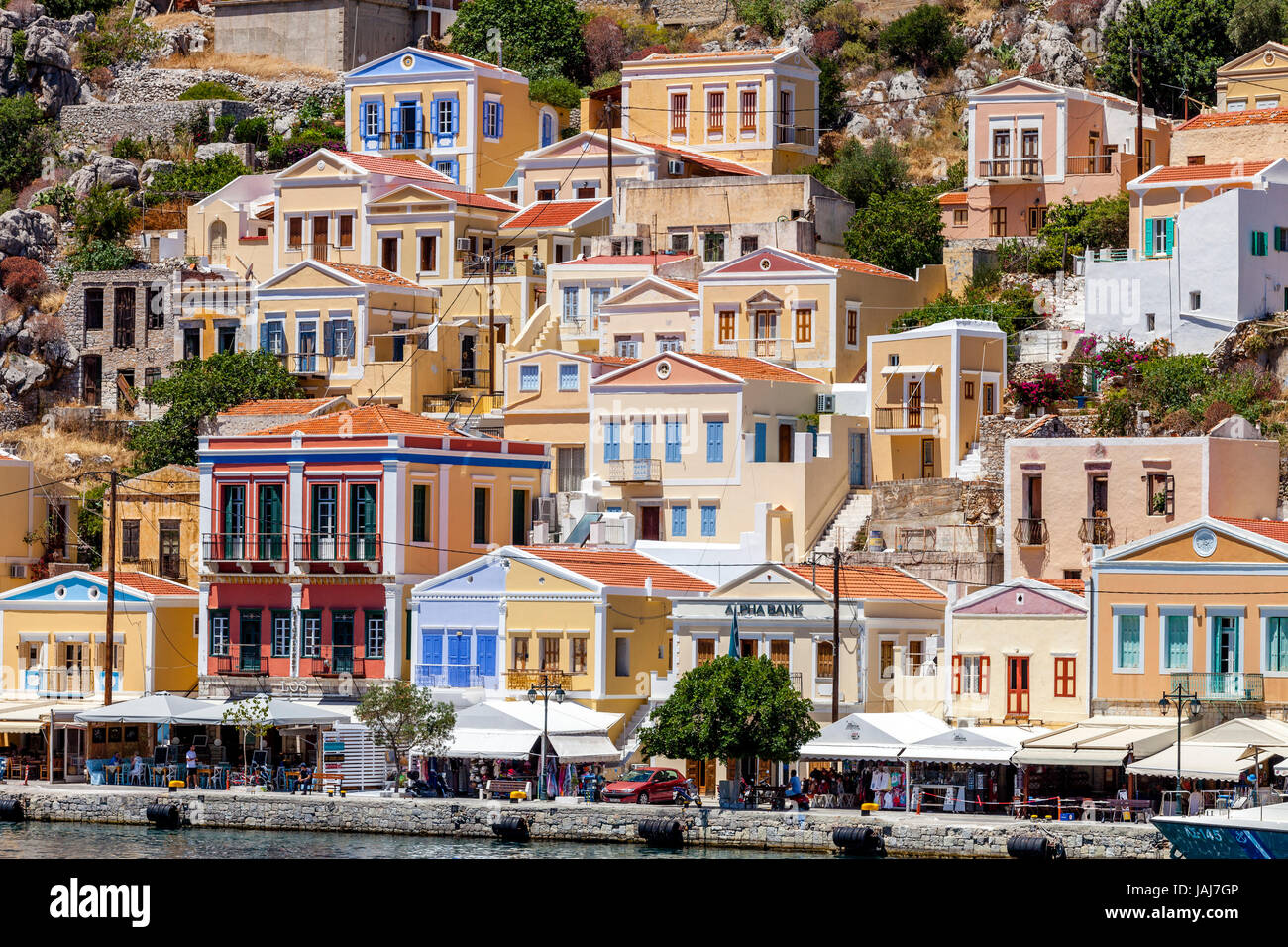 Colourful Houses, Symi Island, Dodecanese, Greece Stock Photo - Alamy