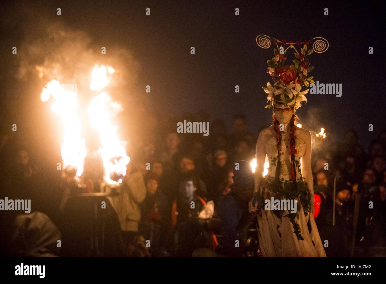 30th Annual Beltane Fire Festival on Calton Hill in Edinburgh, Scotland ...