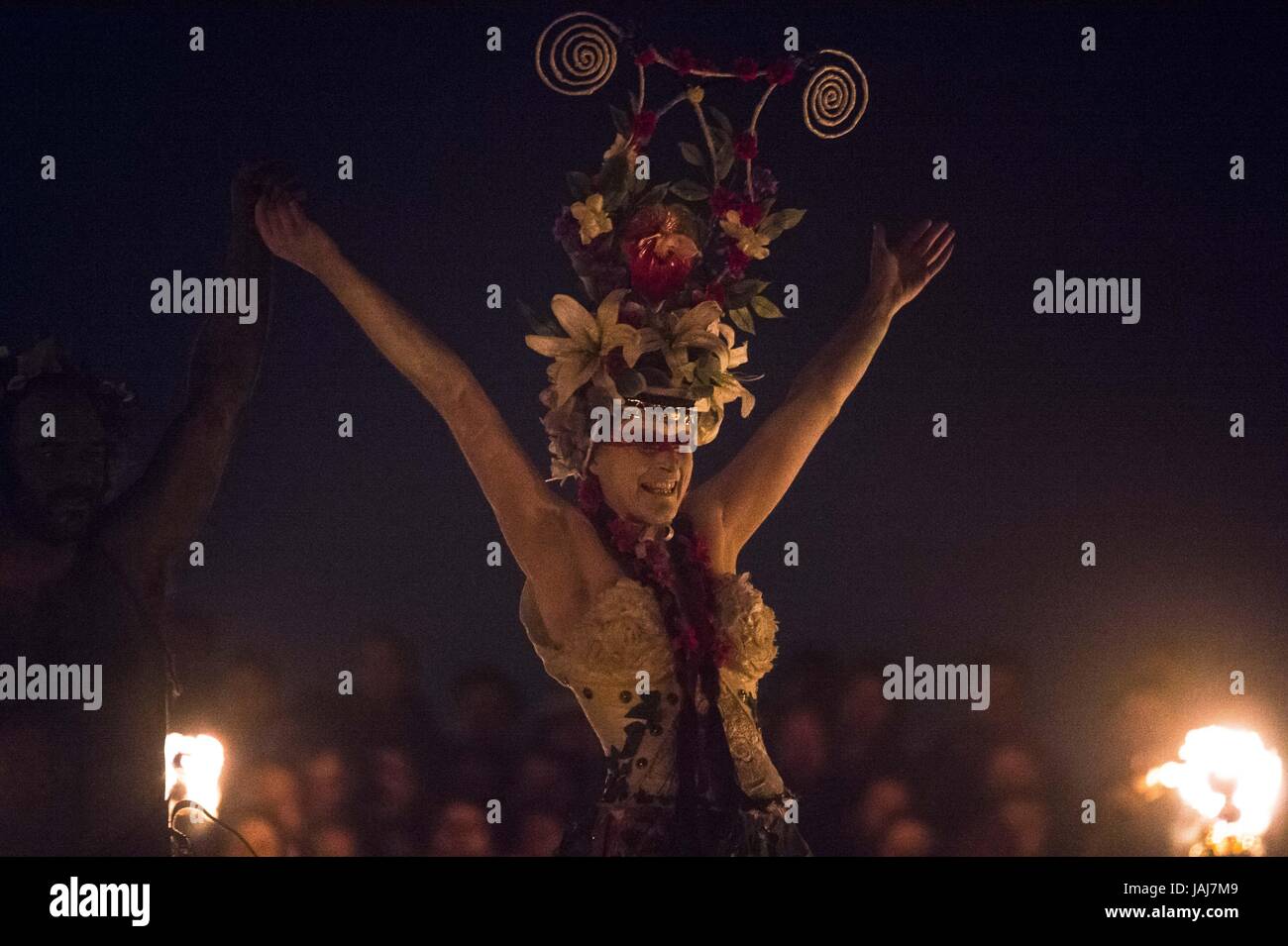 30th Annual Beltane Fire Festival on Calton Hill in Edinburgh, Scotland ...