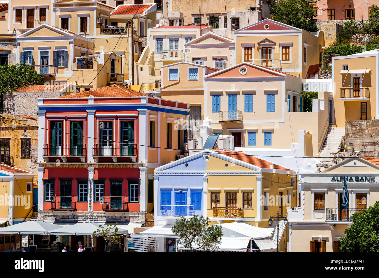 Colourful Houses, Symi Island, Dodecanese, Greece Stock Photo - Alamy