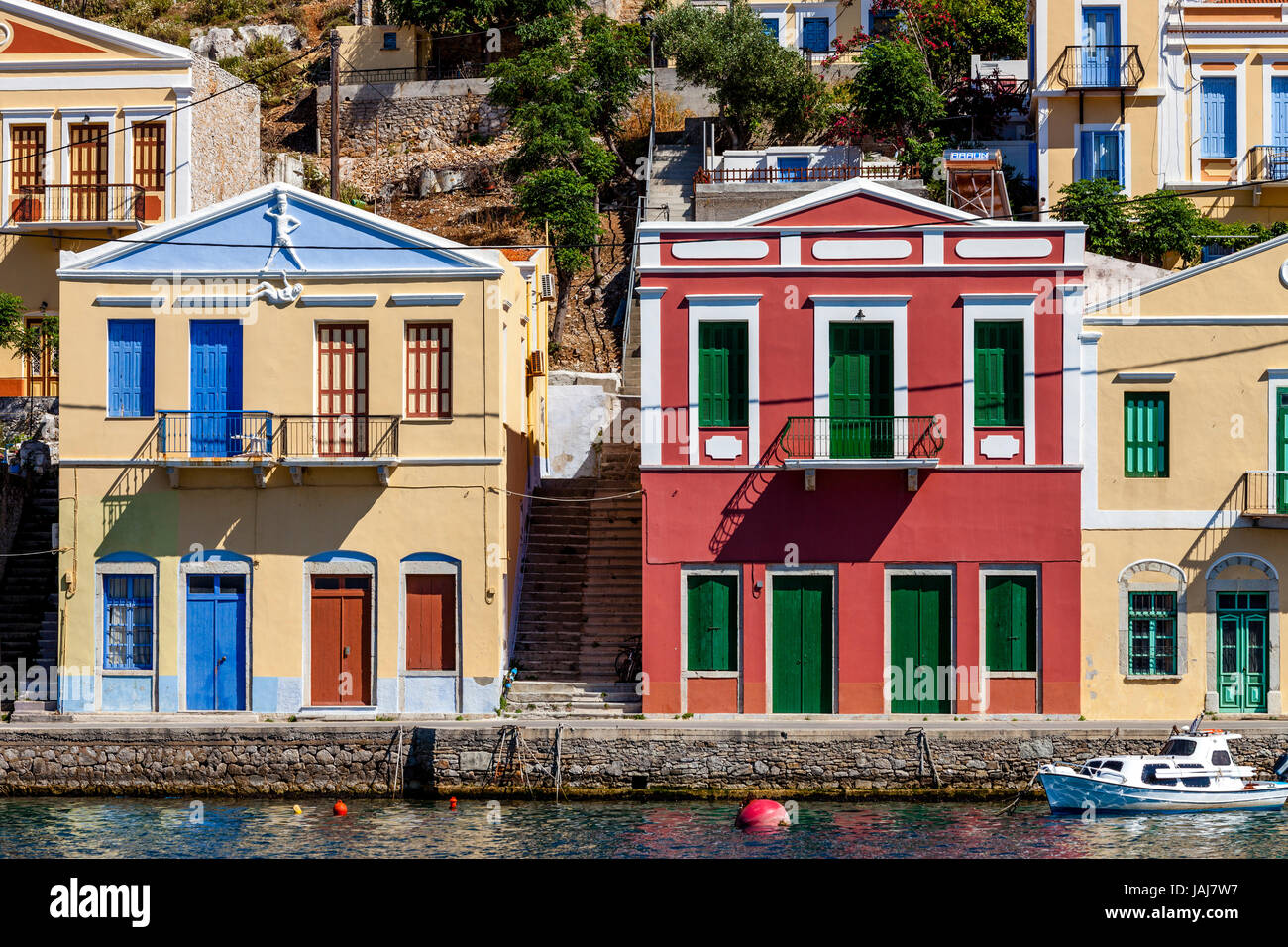 Colourful Houses, Symi Island, Dodecanese, Greece Stock Photo - Alamy