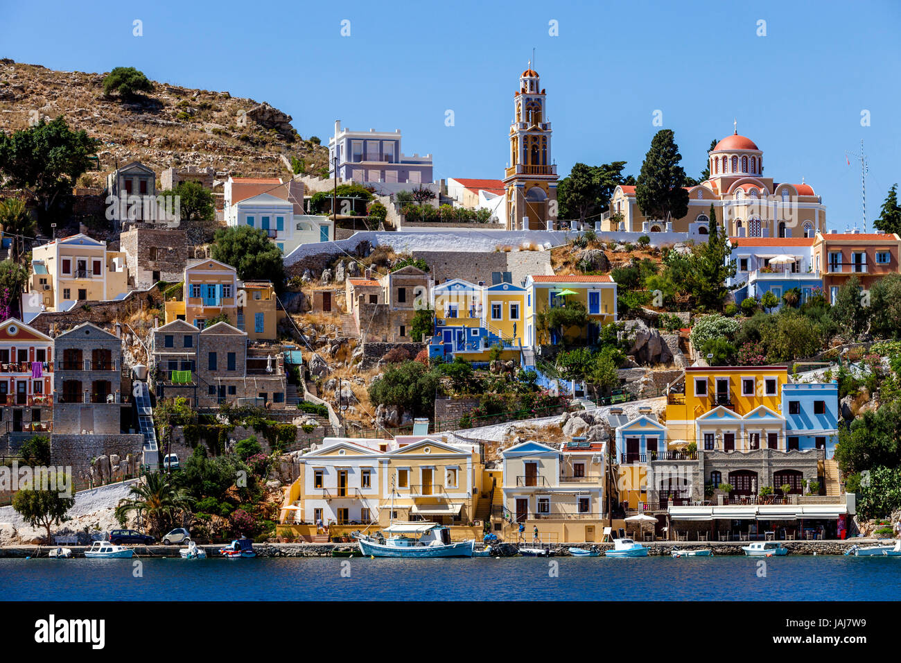 Colourful Houses, Symi Island, Dodecanese, Greece Stock Photo - Alamy