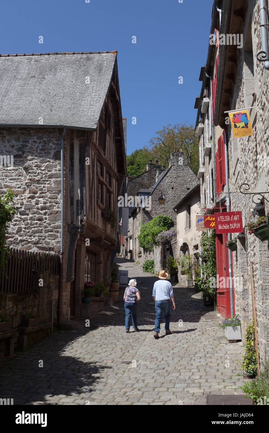 The medieval town of Dinan in Brittany, France Stock Photo - Alamy