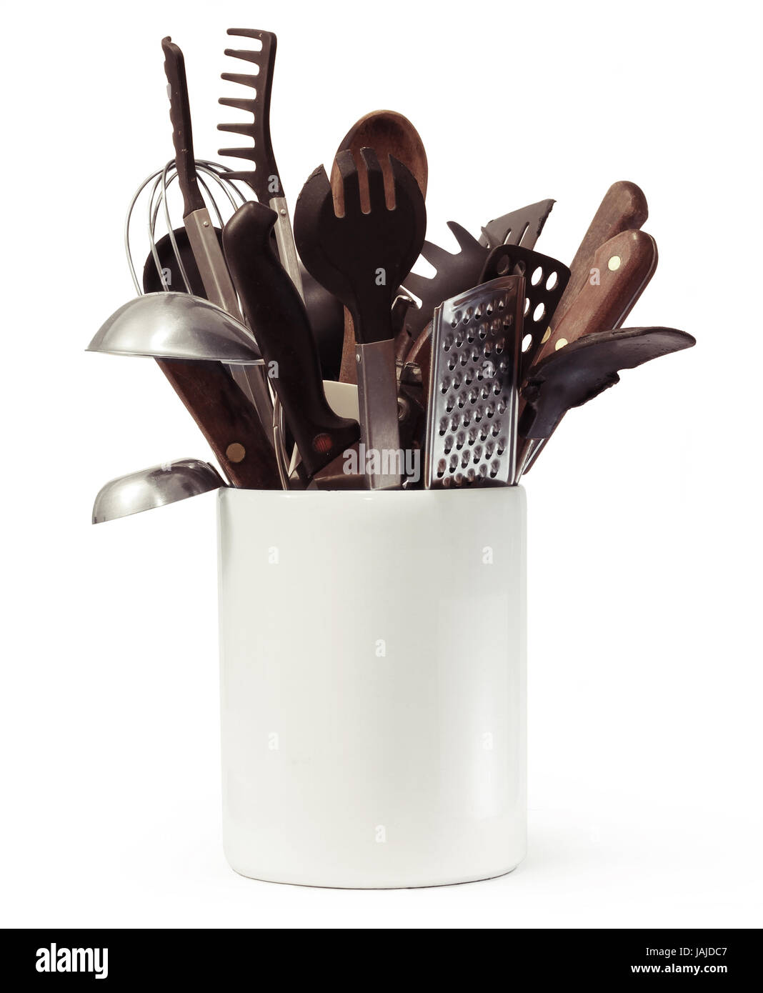 Utensils isolated on white background Stock Photo - Alamy