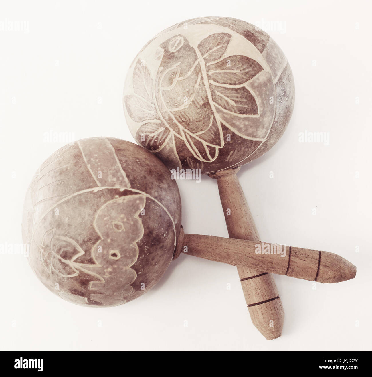 Maracas isolated on white background Stock Photo - Alamy