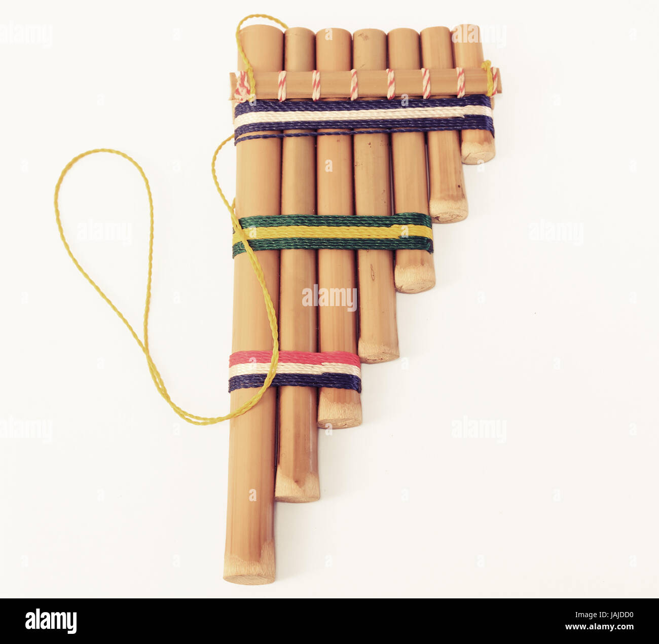 Bamboo flute isolated on white background Stock Photo - Alamy