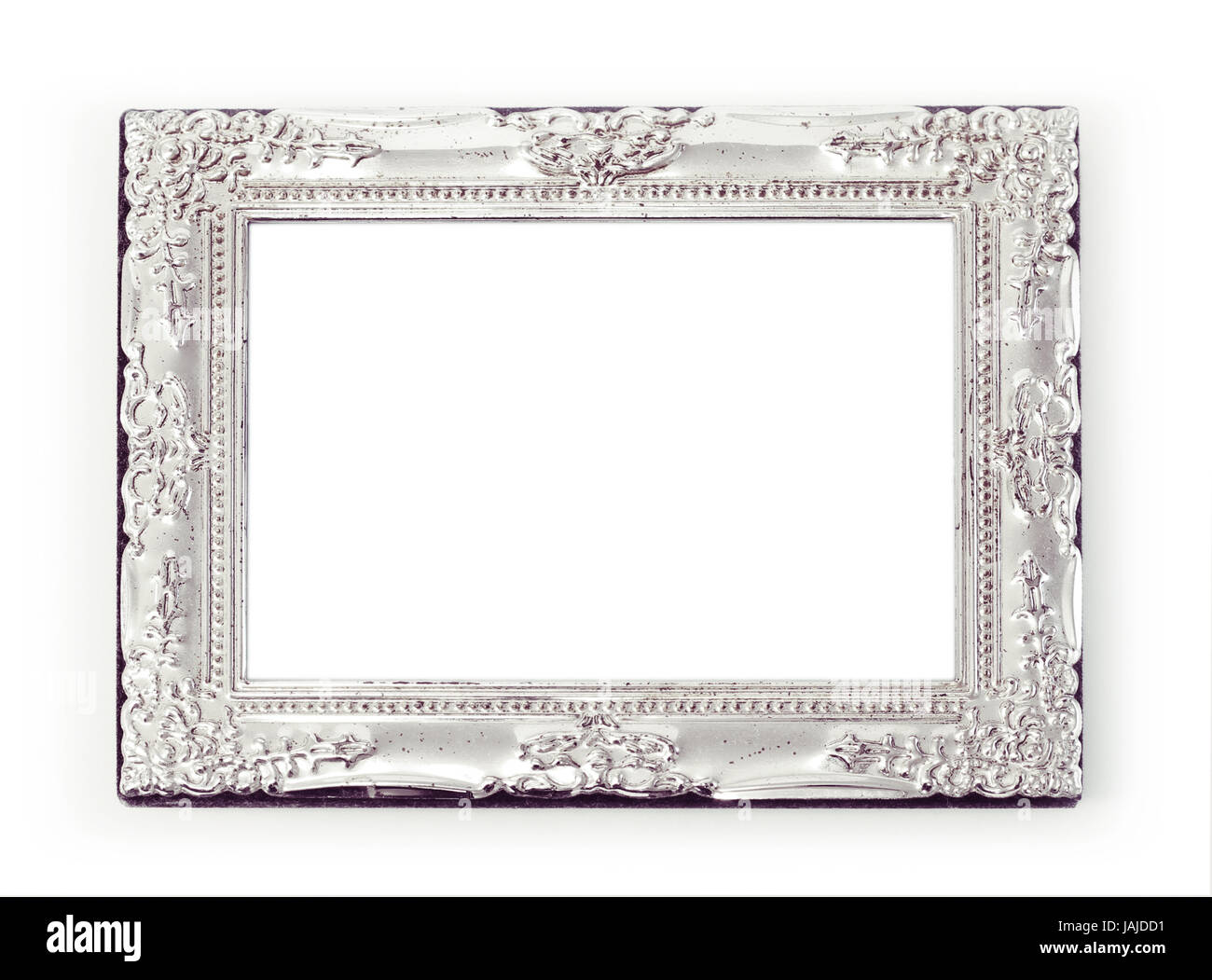 Chrome Picture Frame isolated on white background Stock Photo - Alamy