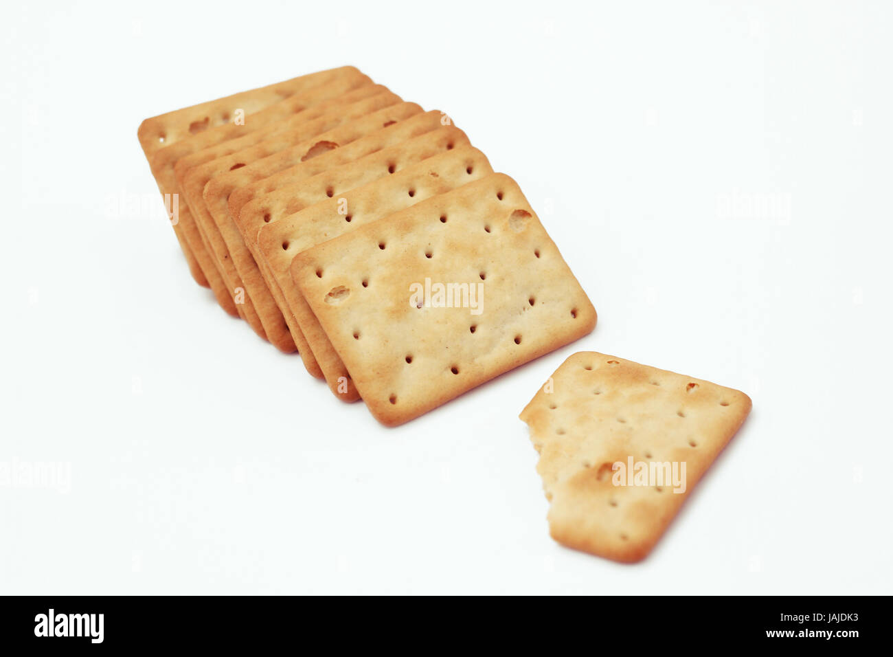 Crackers isolated on white background Stock Photo - Alamy