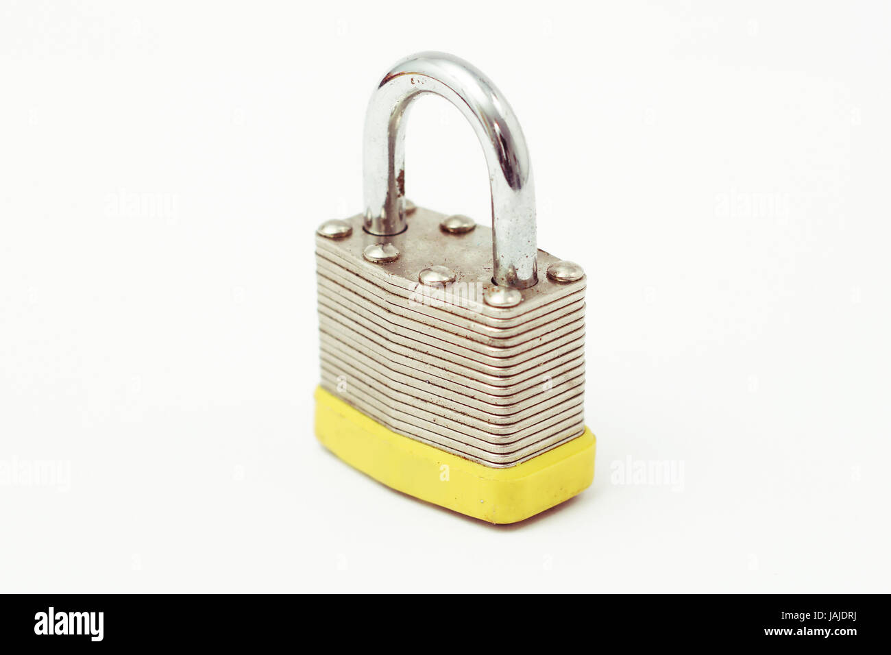 Lock isolated on white background Stock Photo - Alamy