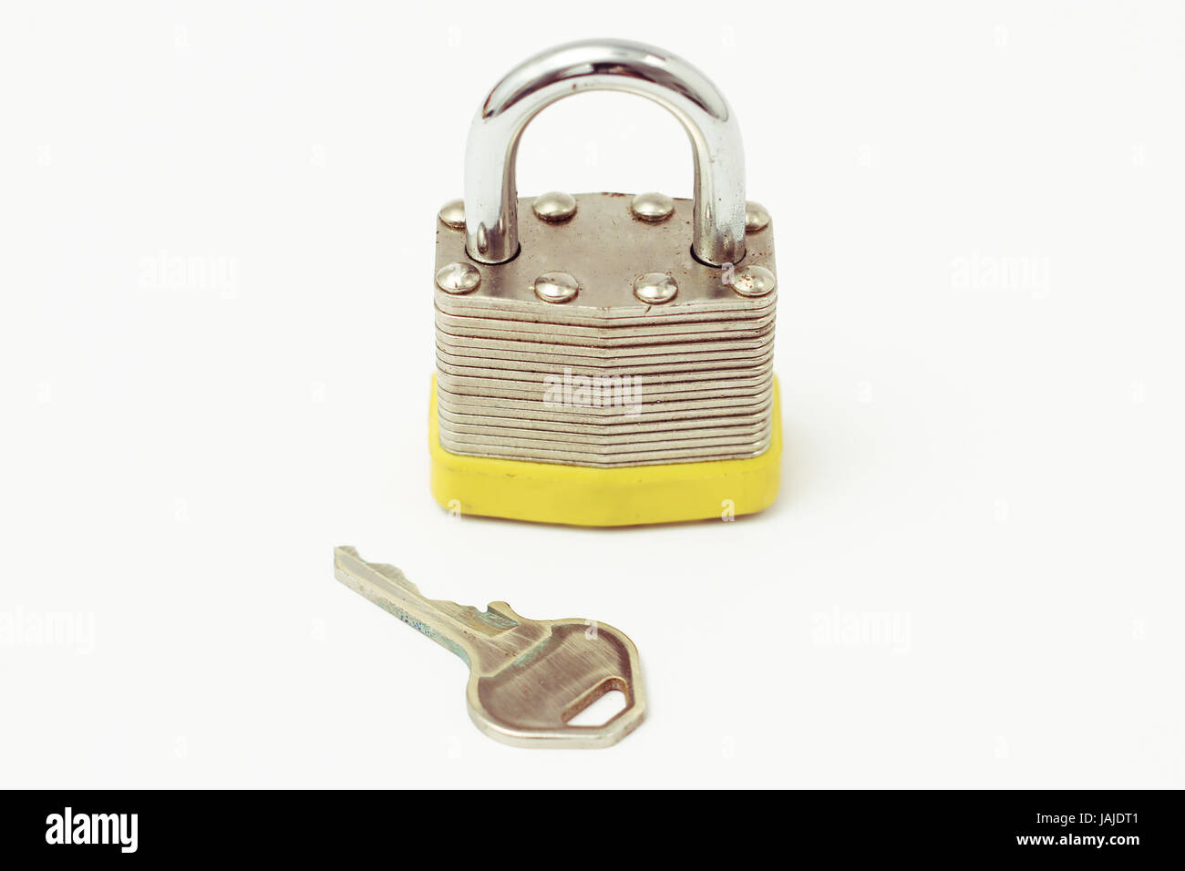 Lock isolated on white background Stock Photo - Alamy