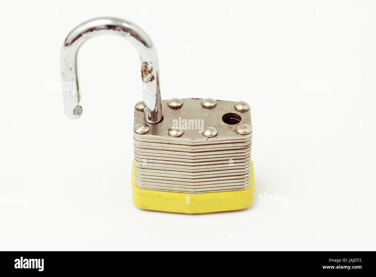 Lock isolated on white background Stock Photo - Alamy