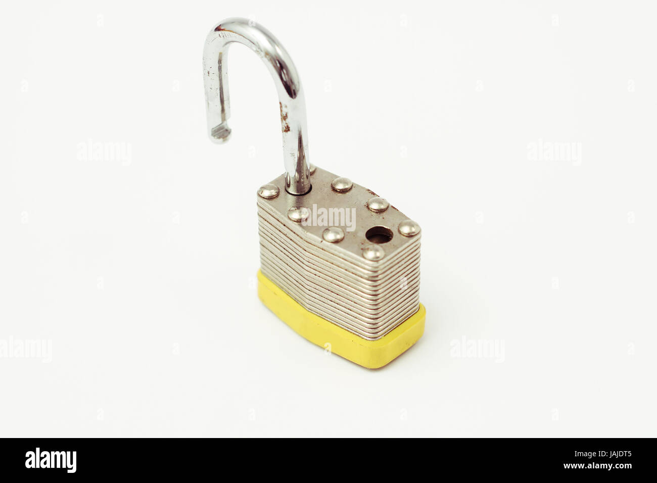 Lock isolated on white background Stock Photo - Alamy