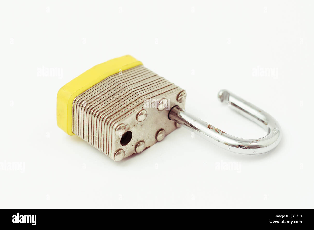 Lock isolated on white background Stock Photo - Alamy