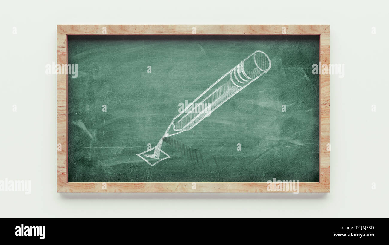 Chalkboard Drawing isolated on white background Stock Photo - Alamy