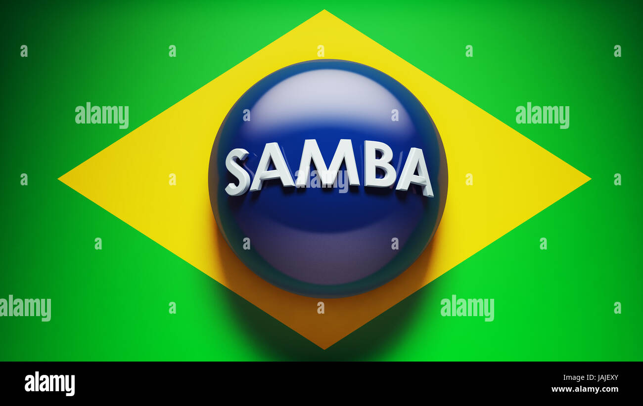 Brazil Samba High Resolution Concept Flag Stock Photo - Alamy