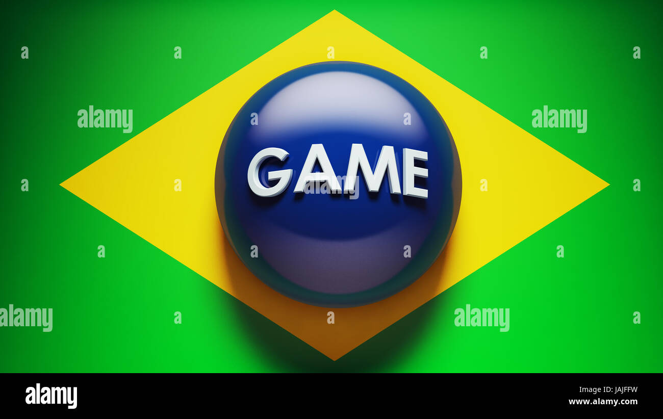 Brazil Game High Resolution Concept Flag Stock Photo - Alamy