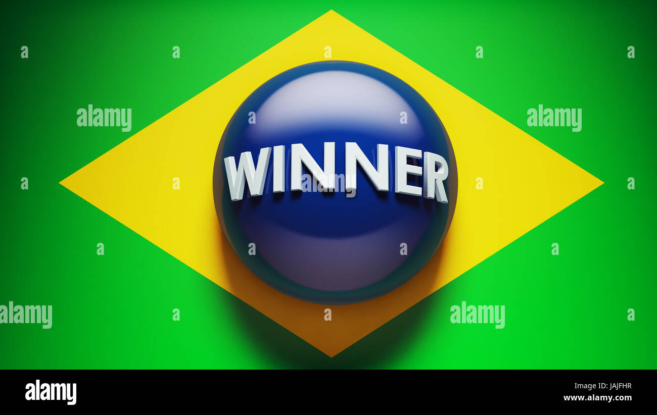 Brazil Winner High Resolution Concept Flag Stock Photo - Alamy