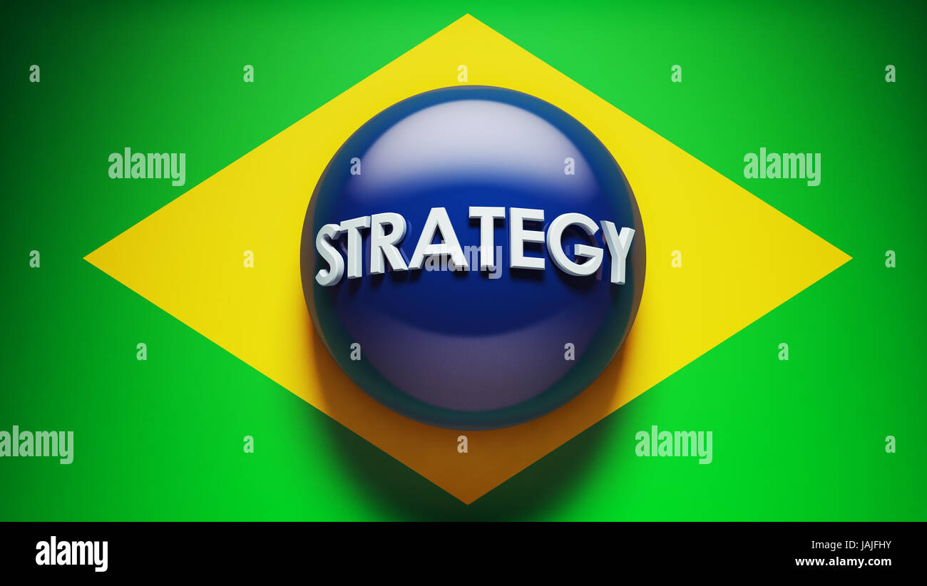 Brazil Strategy High Resolution Concept Flag Stock Photo - Alamy