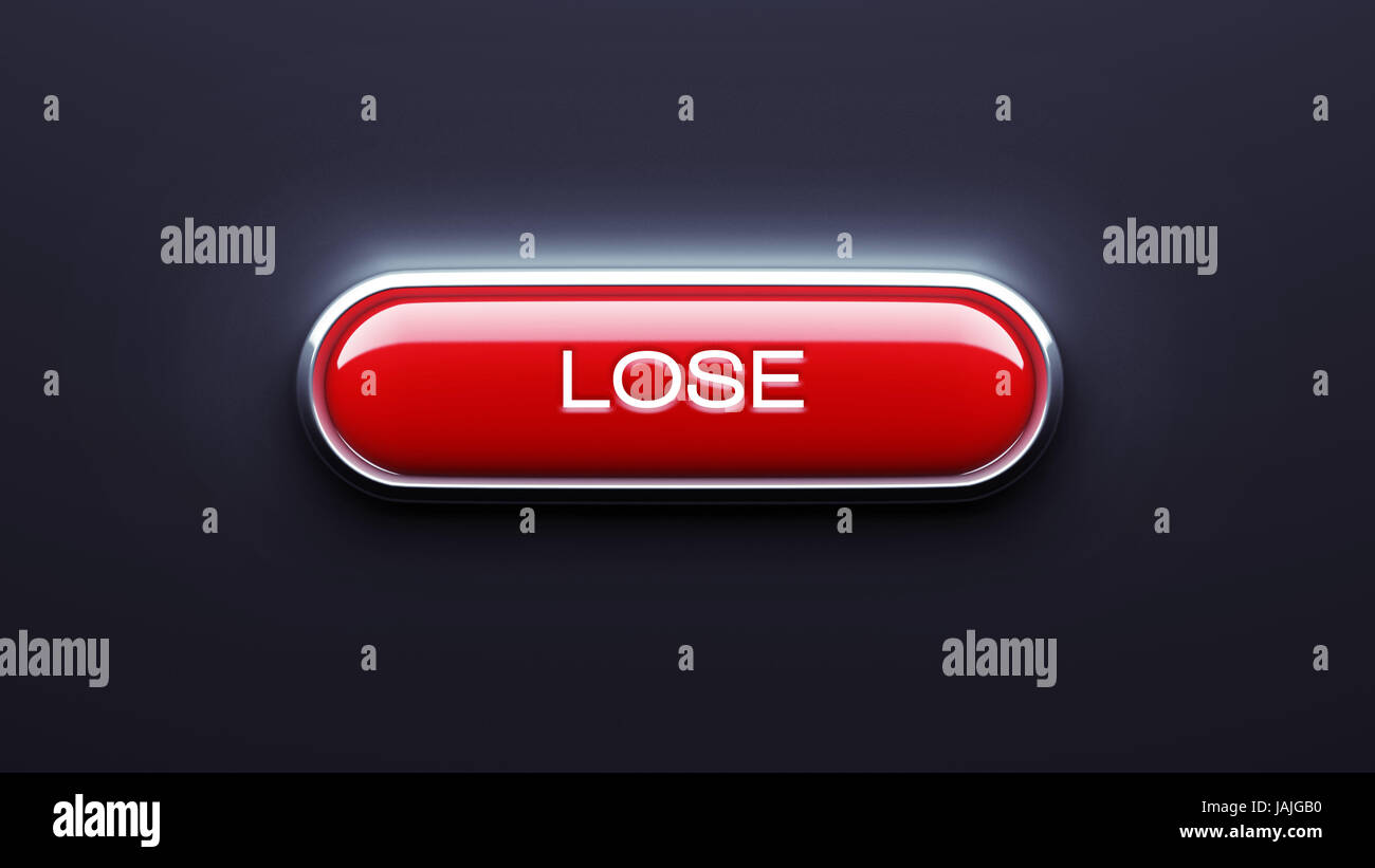 Lose Button isolated on dark background Stock Photo - Alamy