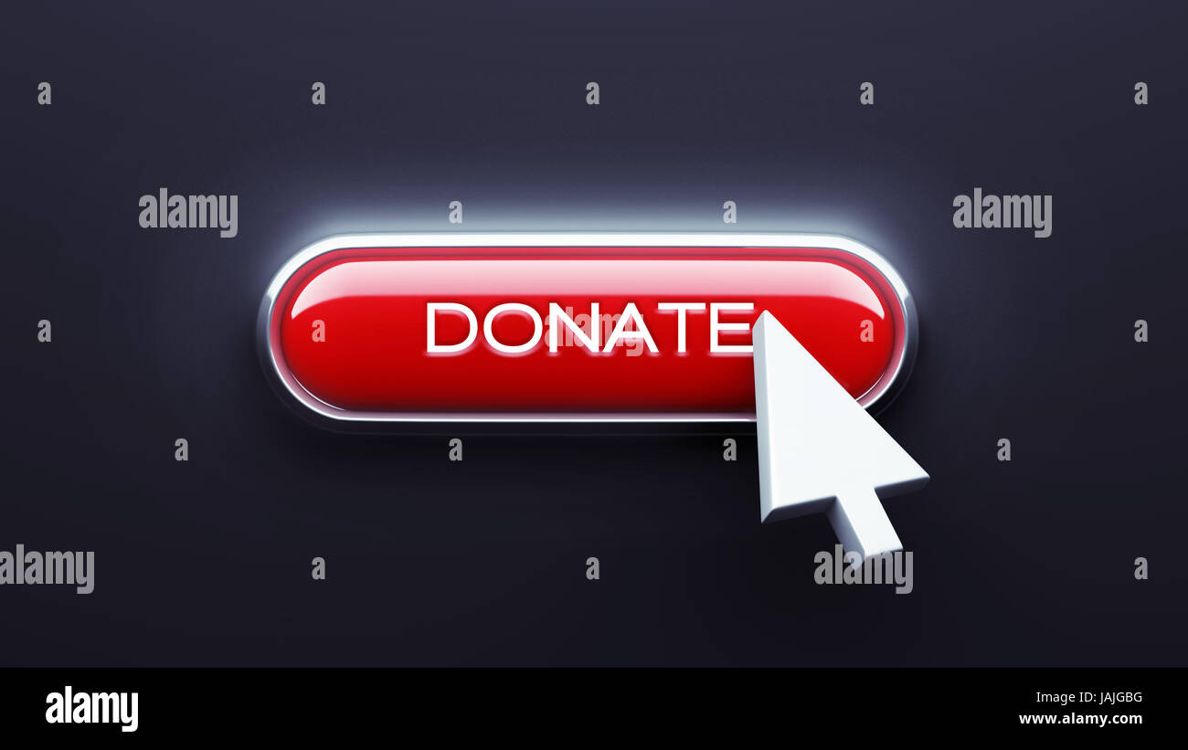 3d donate button click hi-res stock photography and images - Alamy