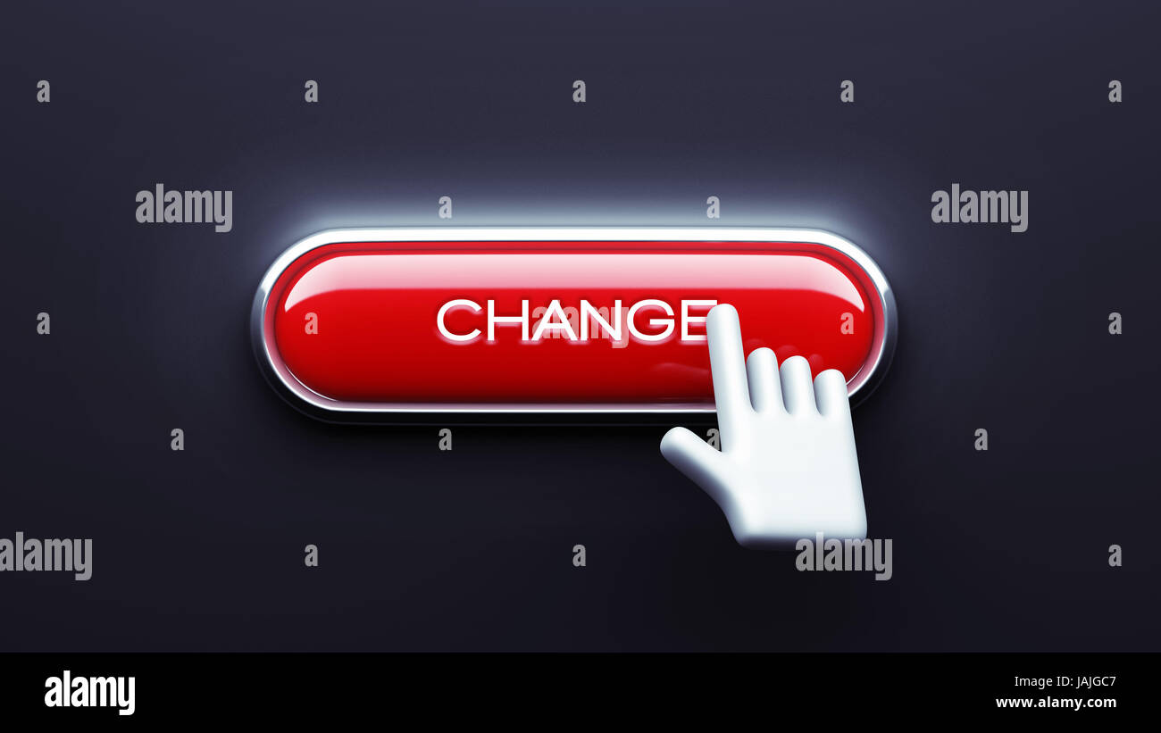 Change Button isolated on dark background Stock Photo - Alamy