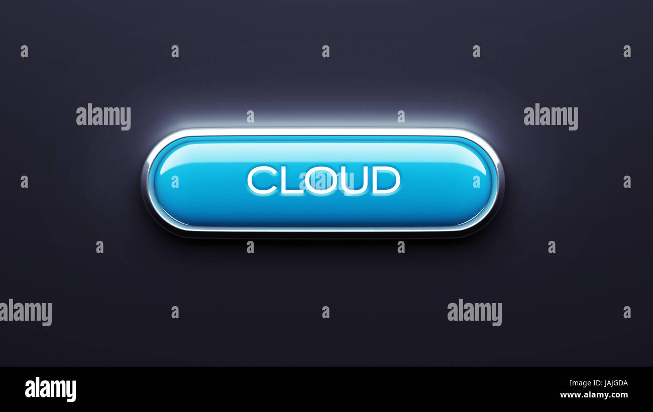 Cloud Button isolated on dark background Stock Photo - Alamy