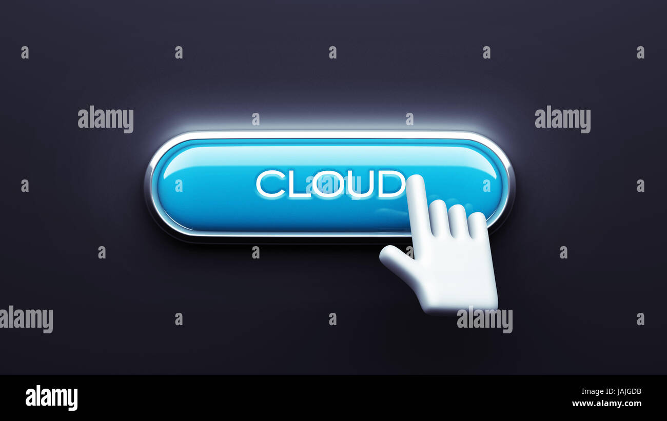 Cloud Button isolated on dark background Stock Photo - Alamy