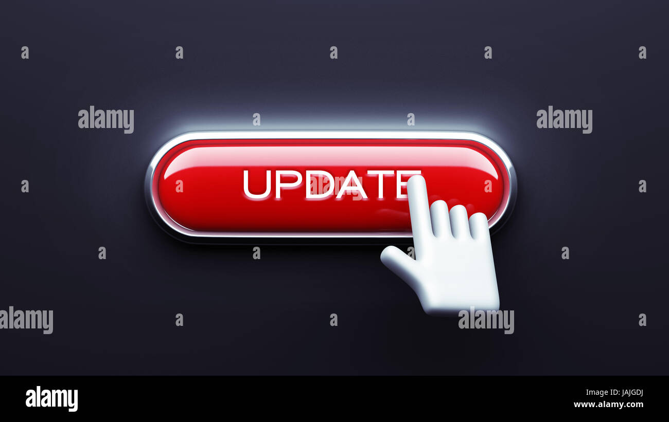 Update Button isolated on dark background Stock Photo - Alamy